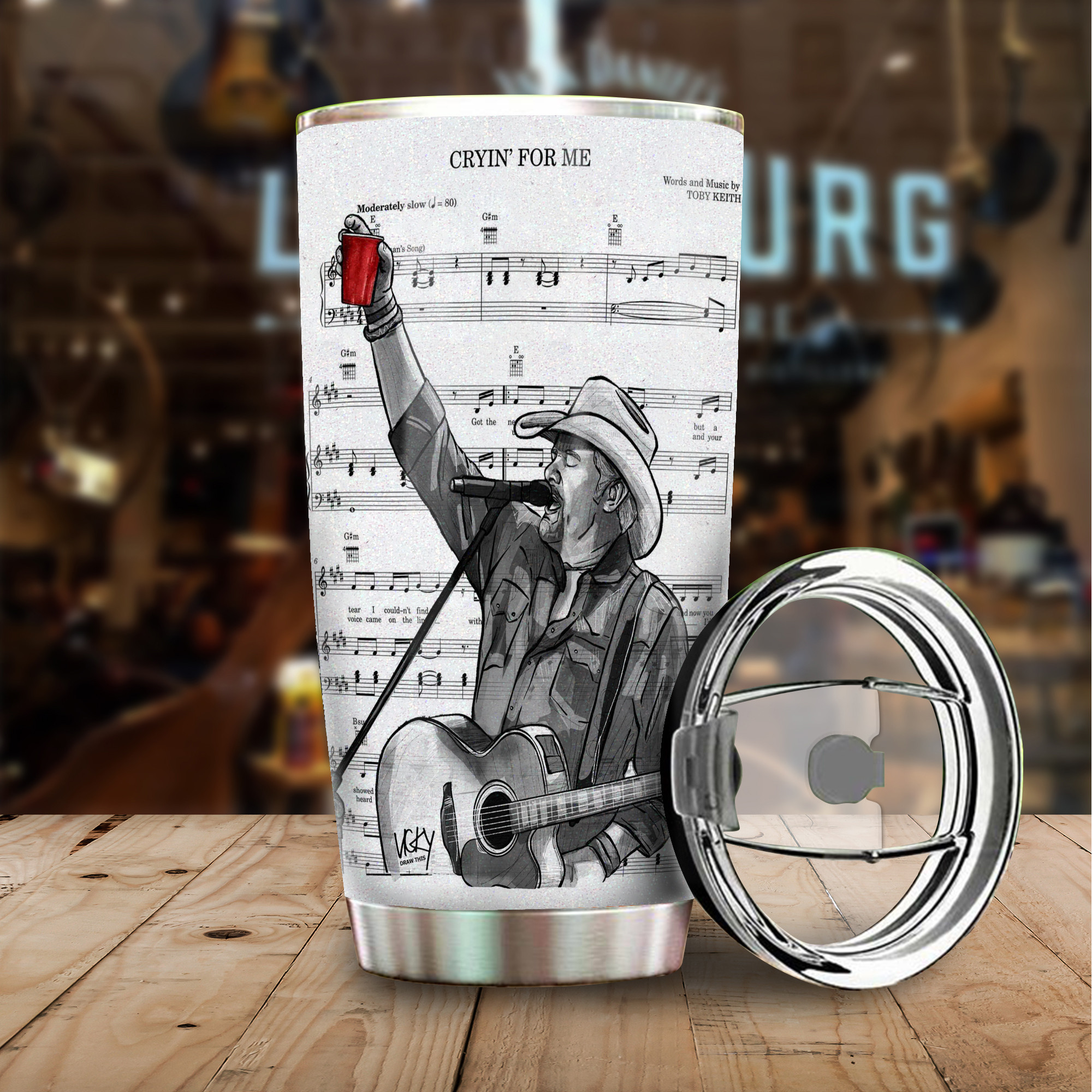 Toby Keith Music Custom Stanley Quencher 20oz Stainless Steel Tumbler